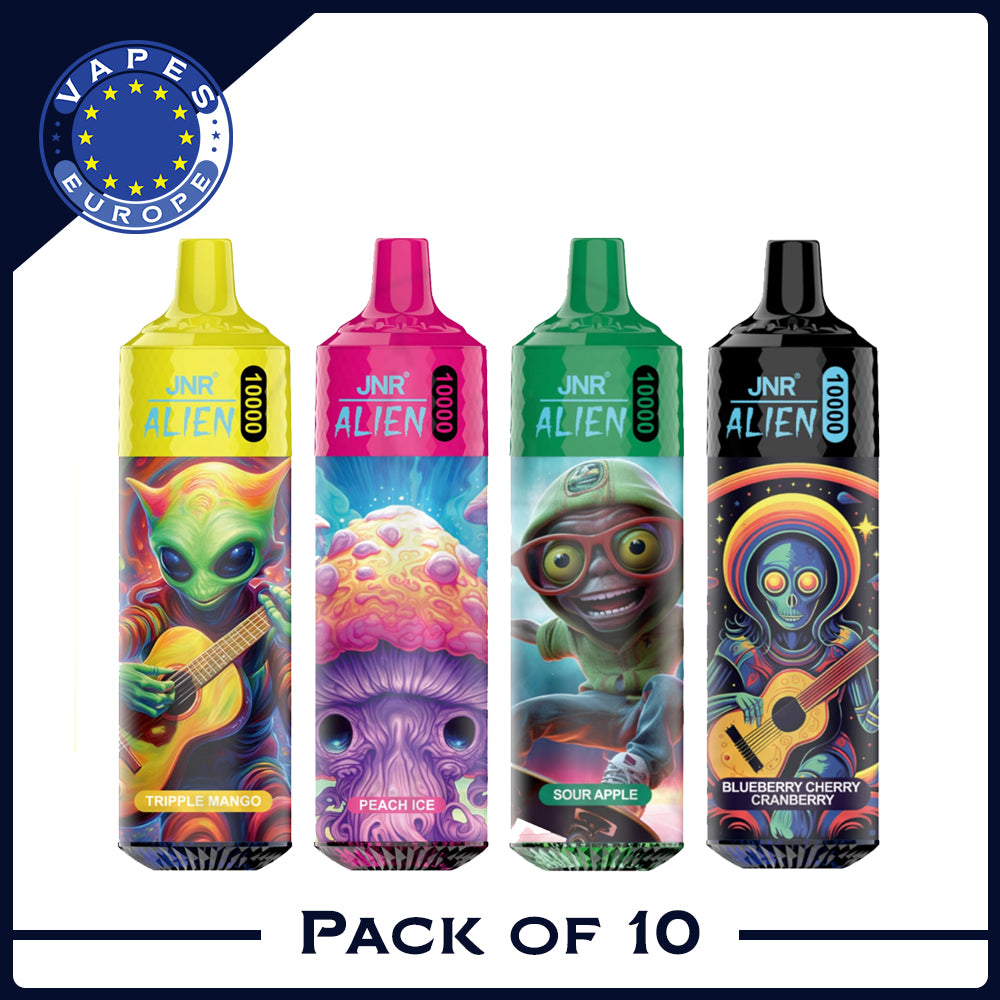 JNR Alien 10000 (Box of 10) | 40+ Flavours | 99,99€
